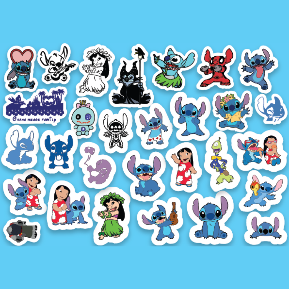 Lilo and Stitch Sticker Pack 100 Pcs – www.vividmoments.co.uk