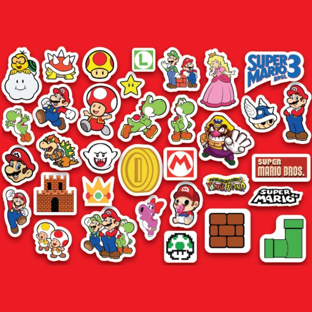 Super Mario Sticker Pack 100 Pcs – www.vividmoments.co.uk