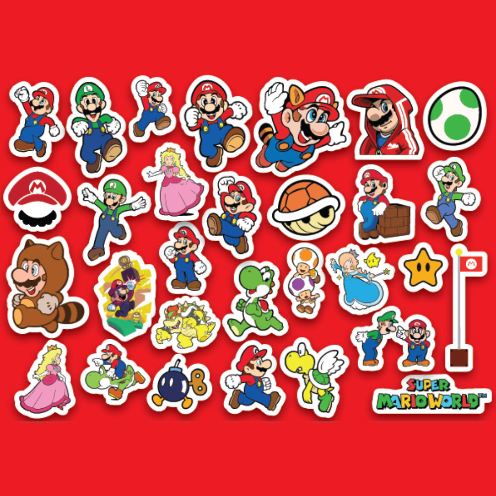 Super Mario Sticker Pack 100 Pcs – www.vividmoments.co.uk