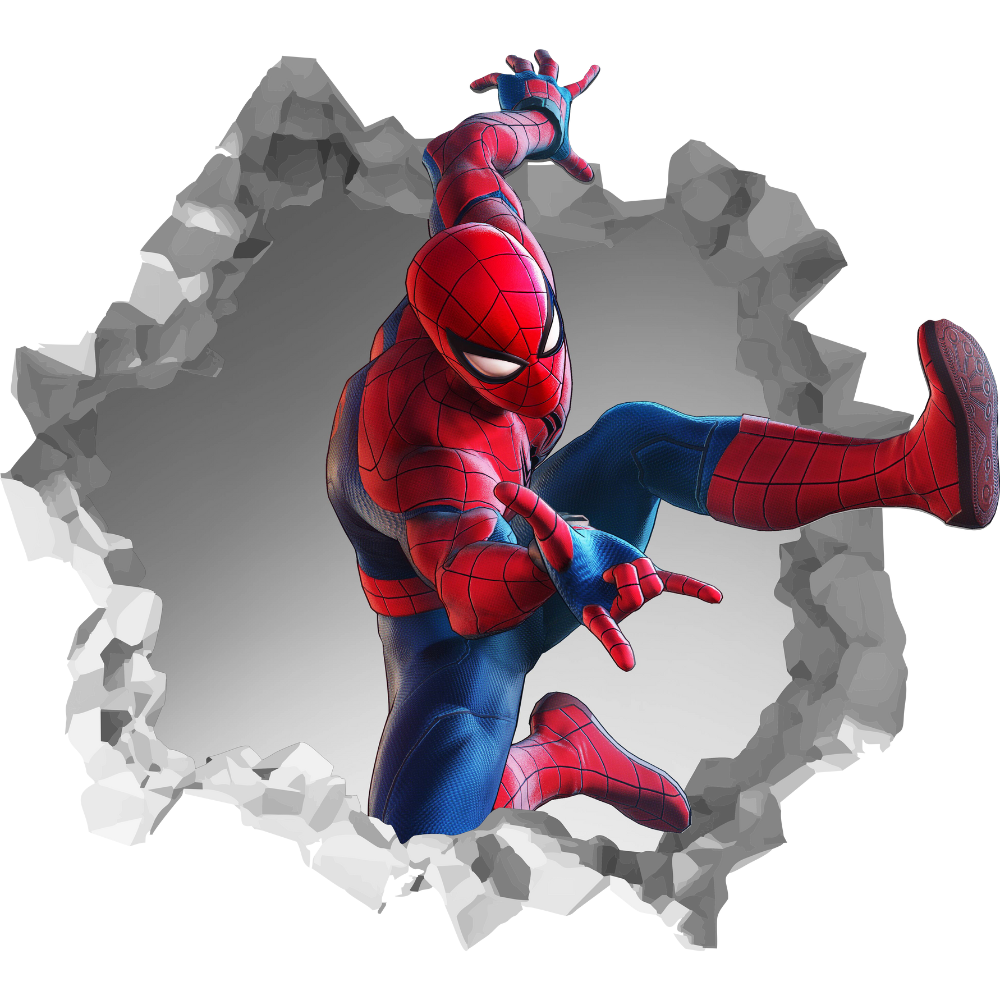 Spiderman 3D Wall Break Decal Wall Sticker – www.vividmoments.co.uk