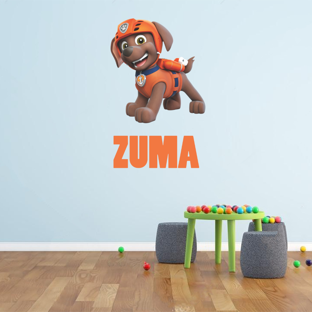 Personalised Zuma Decal Sticker – www.vividmoments.co.uk