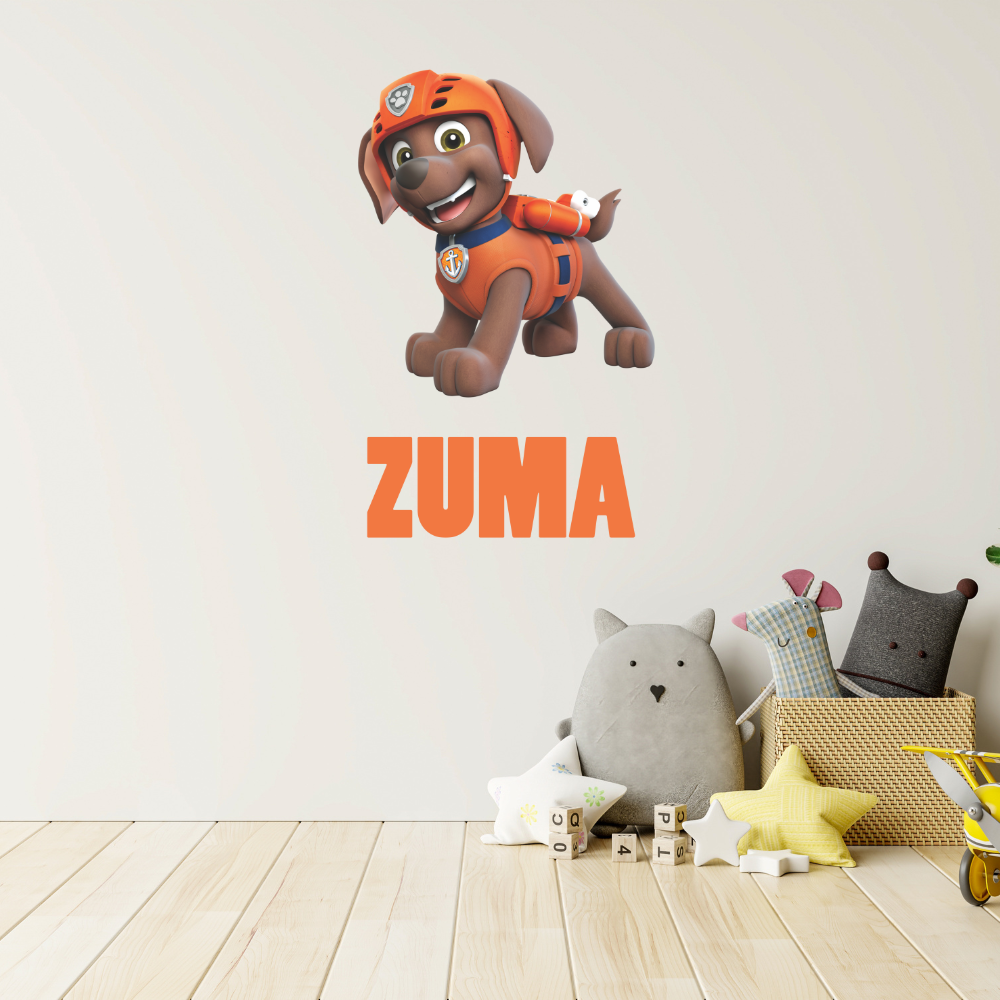 Personalised Zuma Decal Sticker – www.vividmoments.co.uk